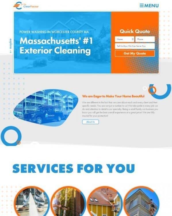 Web Design For The Clear Factor - 180 Sites